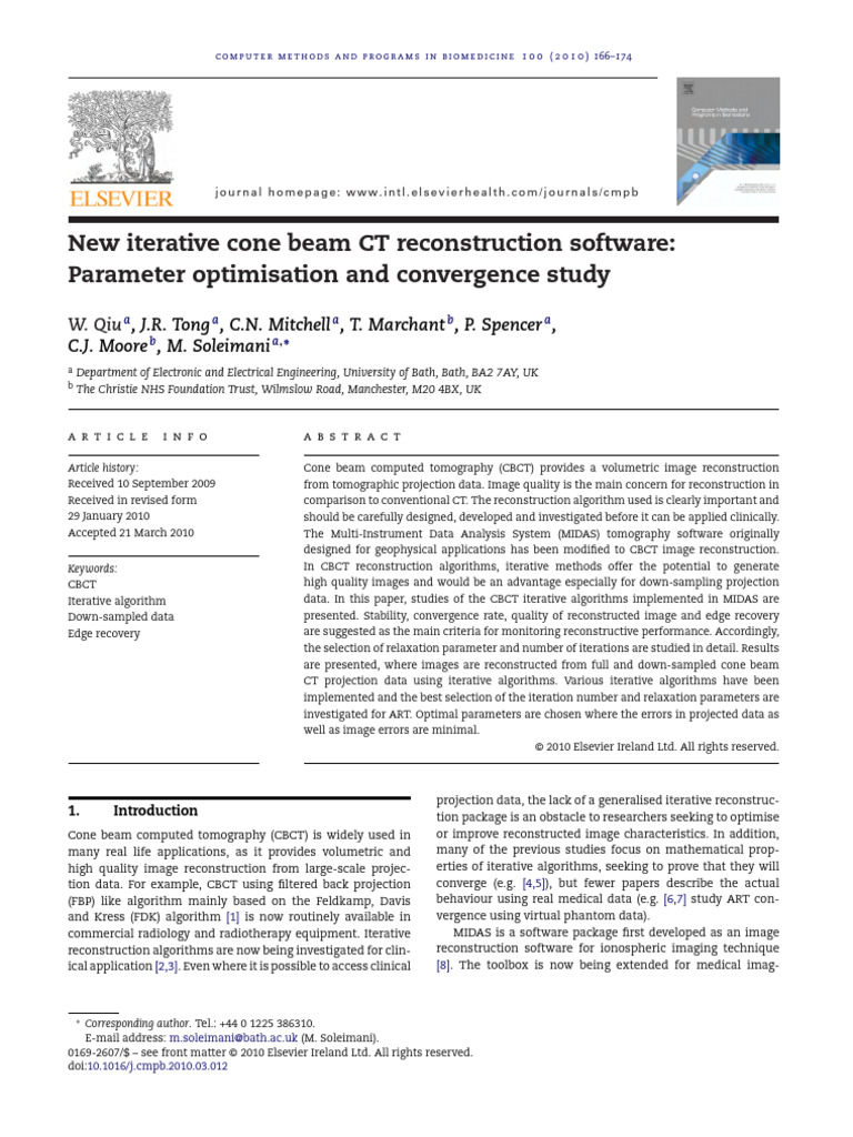 New iterative cone beam CT reconstruction software- Parameter ... New iterative cone beam CT reconstruction software- Parameter ...