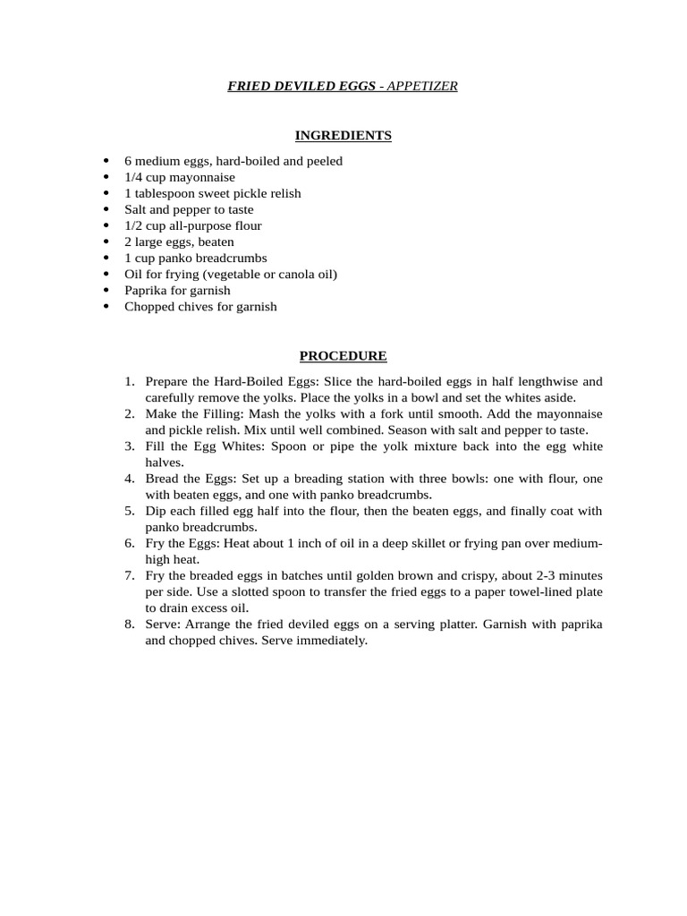 Epp Recipes and Procedures | PDF | Western Cuisine | Food And Drink ...