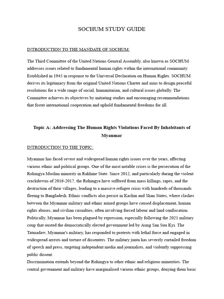 Sochum Study Guide Lamun Ix | PDF | Rohingya People | Myanmar