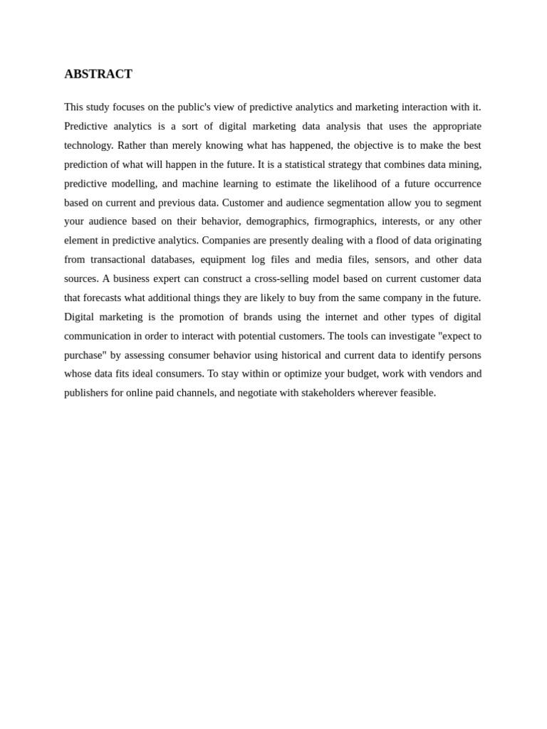 Arun Prasath 20bba204 AMC | PDF | Predictive Analytics | Analytics