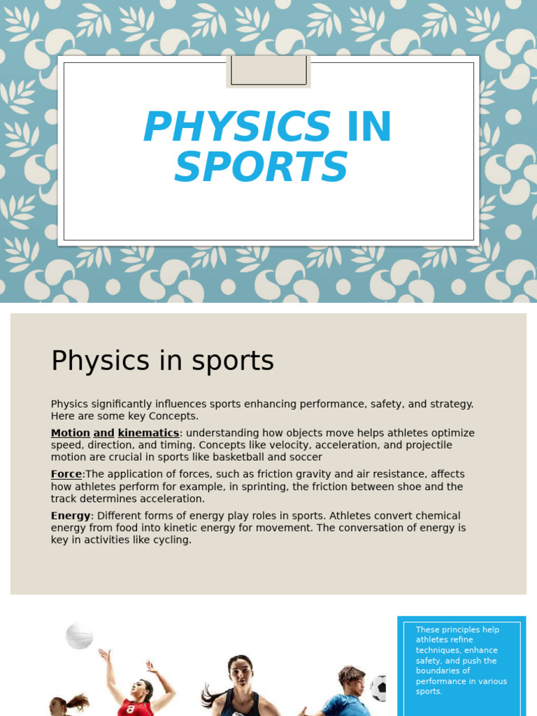 Physics Sports | PDF | Drag (Physics) | Swimming
