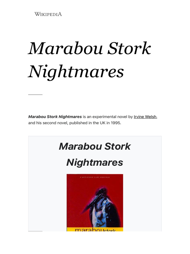 Marabou Stork Nightmares - Wikipedia | PDF