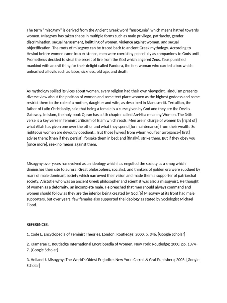 The Term "misog-WPS Office | PDF | Misogyny