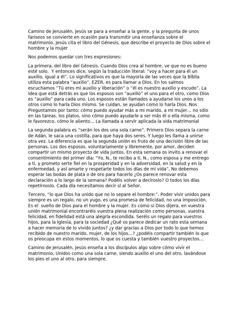 Enseñanzas de Jesús sobre el Matrimonio | PDF | Creencia religiosa y doctrina