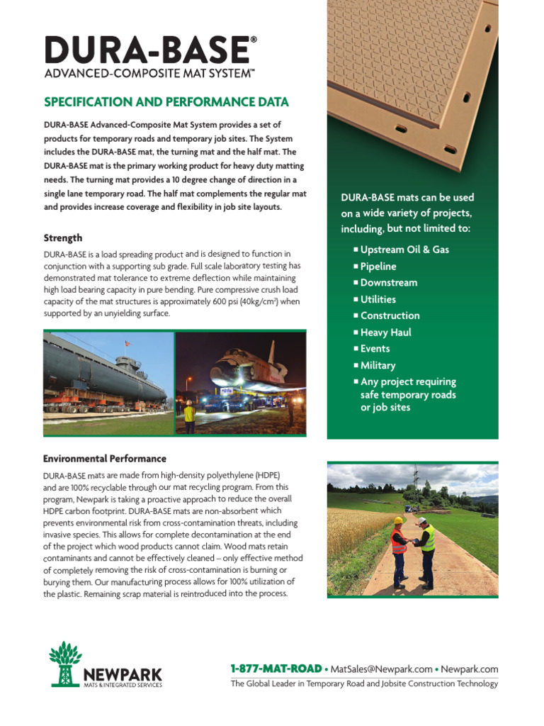 Dura-Base Performance Data | PDF | Plastic | Electrical Resistivity And ...