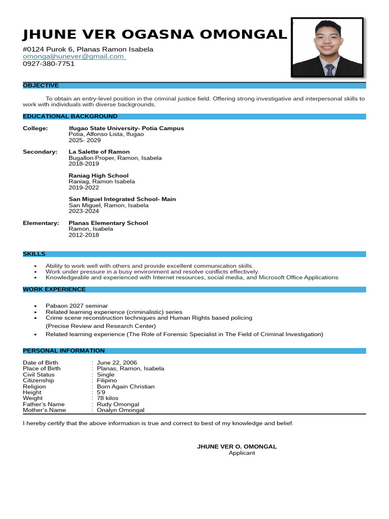 Resume Junver | PDF