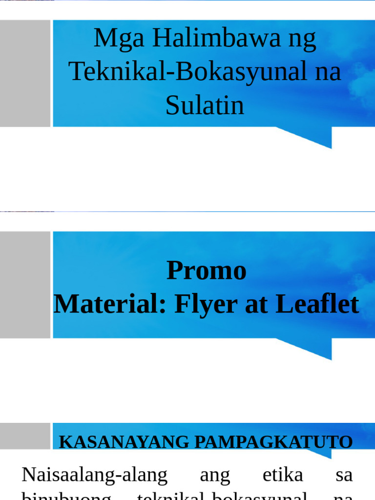 September 10 Filipino Promo Materials | PDF
