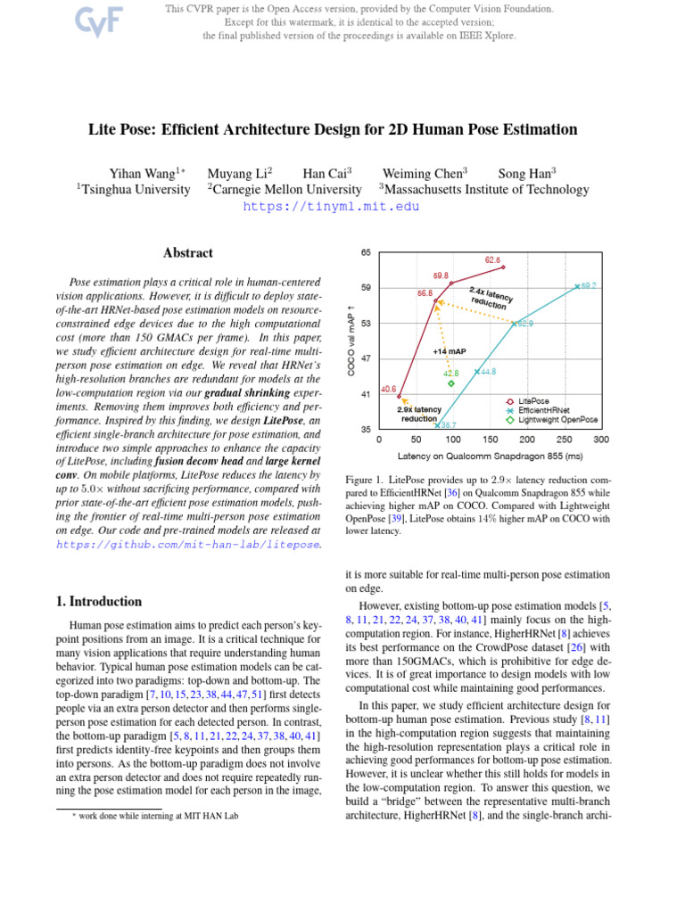 Wang Lite Pose Efficient Architecture Design For 2D Human Pose ...