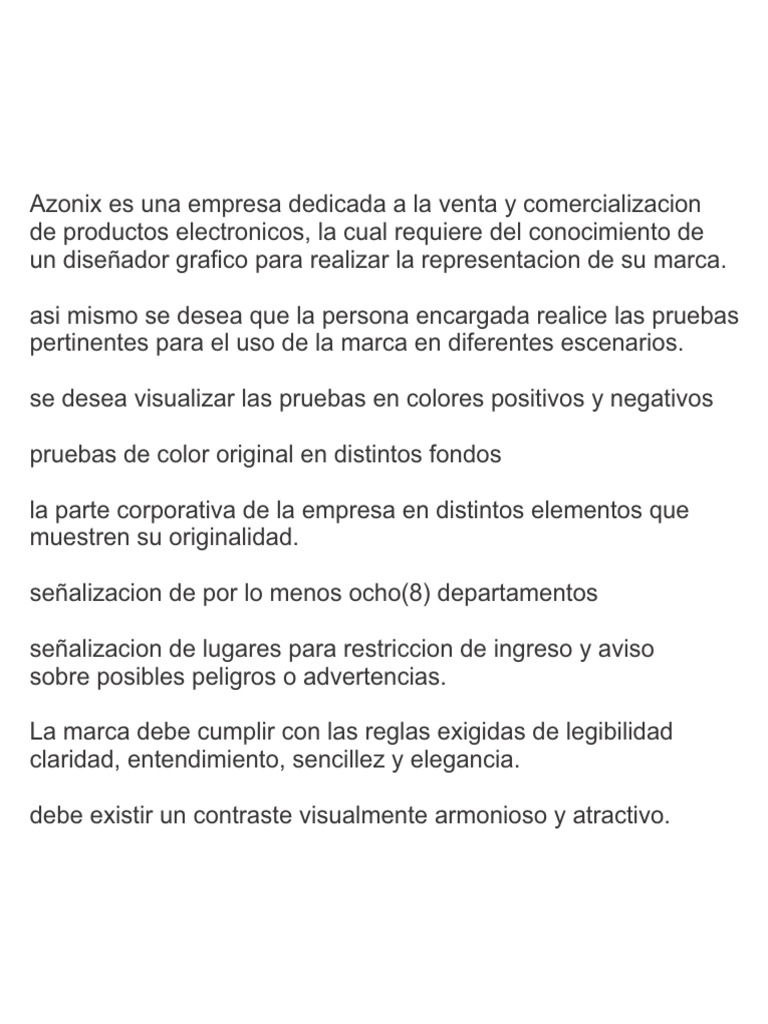 Diseño Gráfico para Azonix: Marca y Señalización | PDF