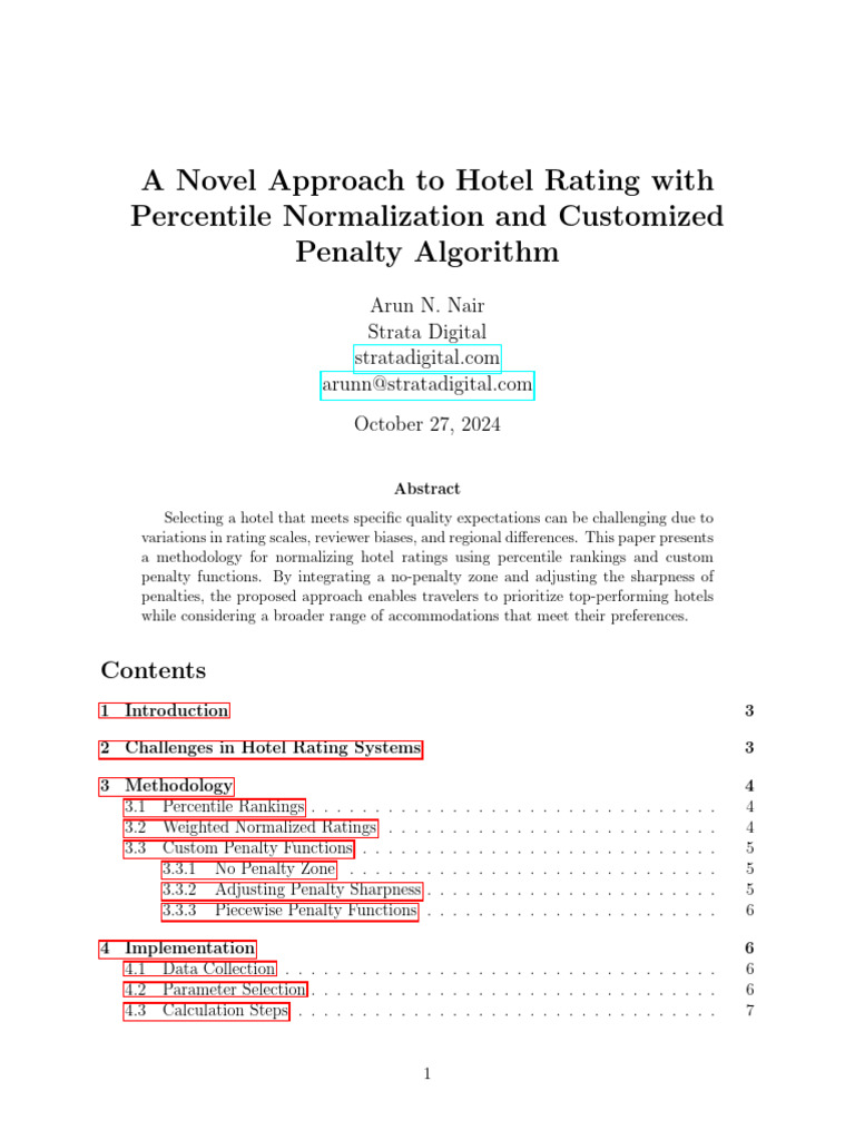 Hotel Rating Normalization Methodology | PDF | Percentile | Methodology