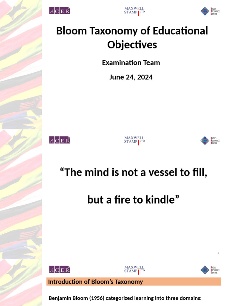 Bloom Taxanomy W5D1 | PDF | Learning | Educational Assessment