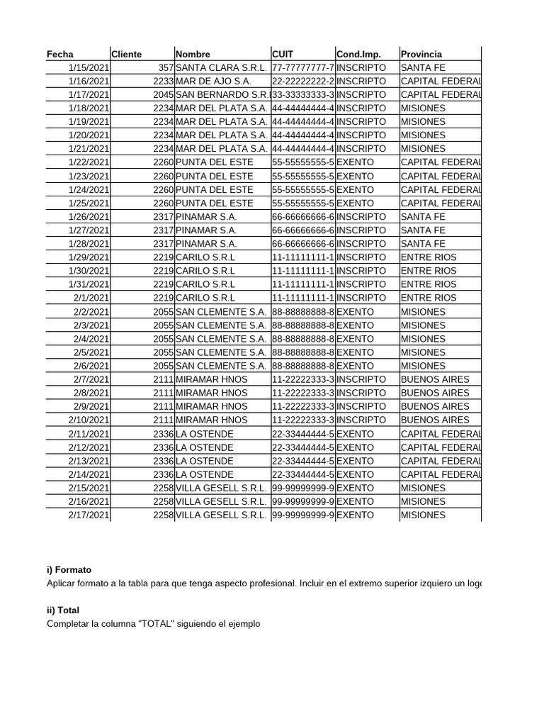 Tp Integrador Excel Juan | PDF