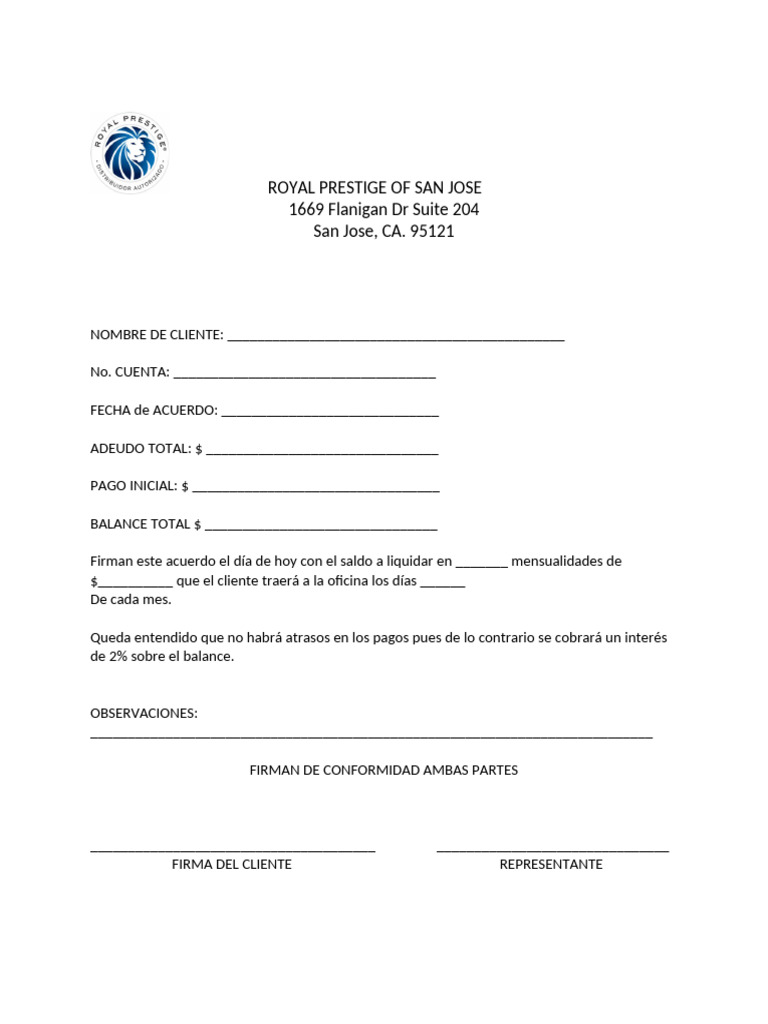 ACUERDO CON CLIENTES | PDF