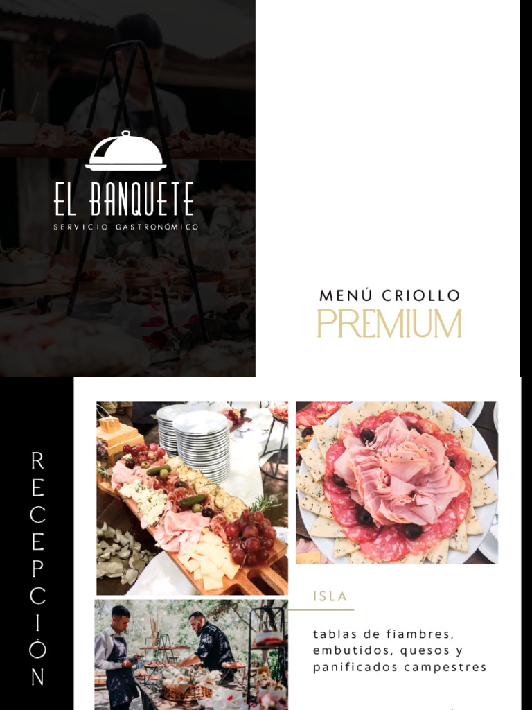 Menu Criollo Premium - El Banquete | PDF | ensalada | Cerdo