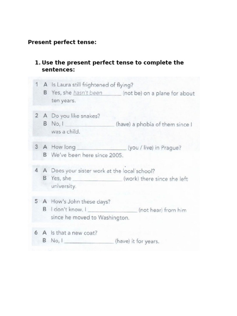 Mastering Present Perfect Tense | PDF
