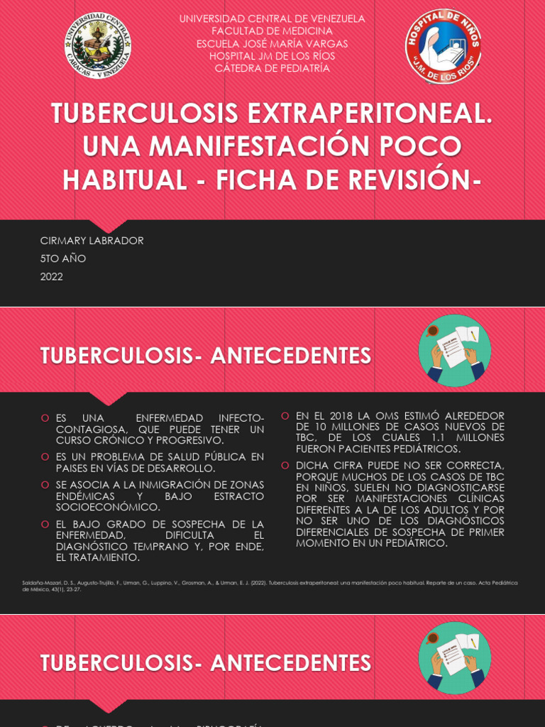 Ficha de Revisión - Tuberculosis Extraperitoneal - CL - 113905 | PDF | Tuberculosis ...