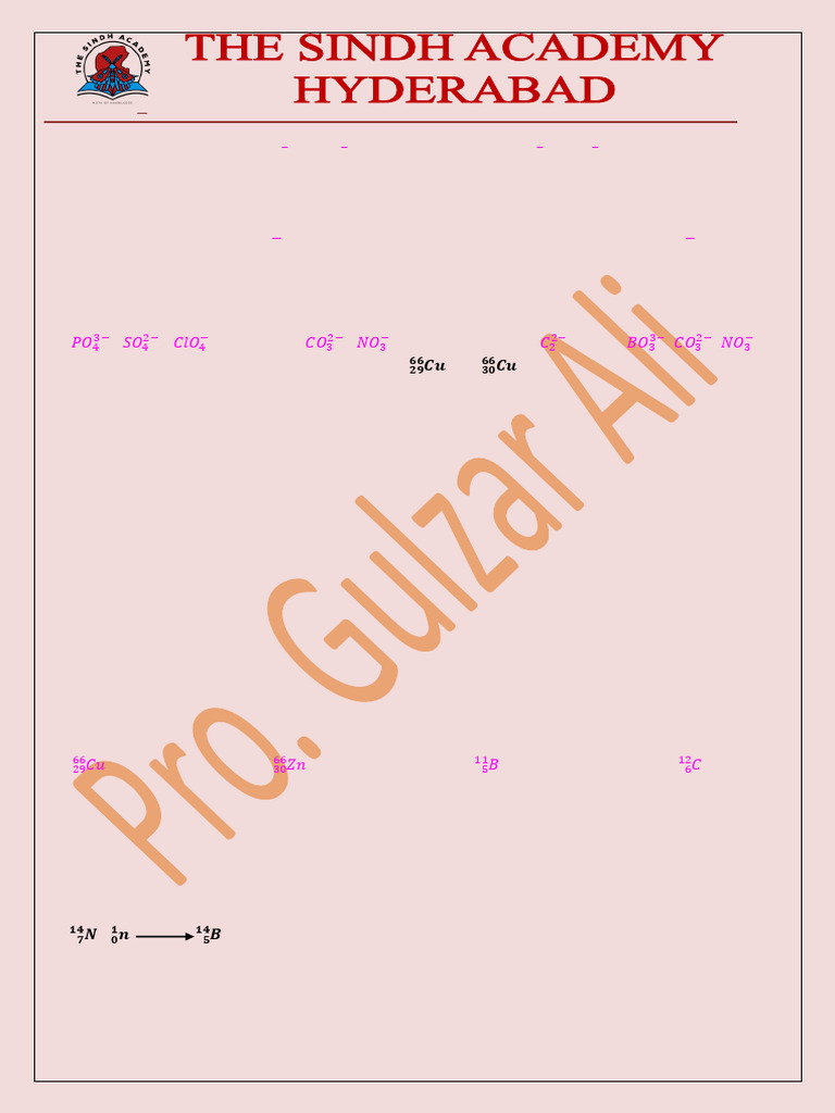 Chemistry Xi Atomic Structure Quiz Pdf Electron Neutron