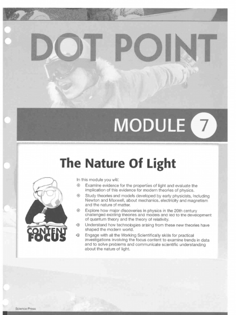 Physics Dot Point Module 7 | PDF