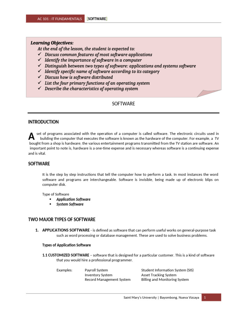 AC101 Software 1 | PDF | Microsoft Windows | Graphical User Interfaces