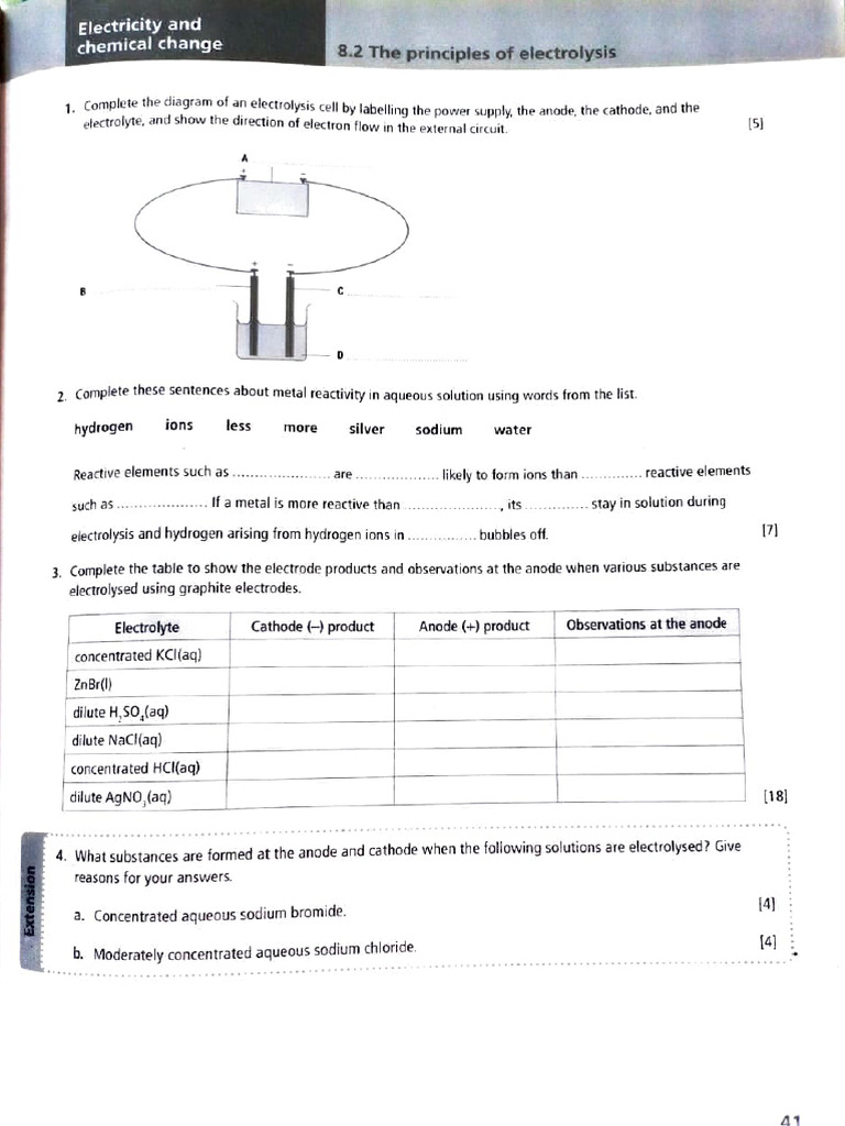 Assignment Sheets Electrochemistry | PDF | Anode | Electrode