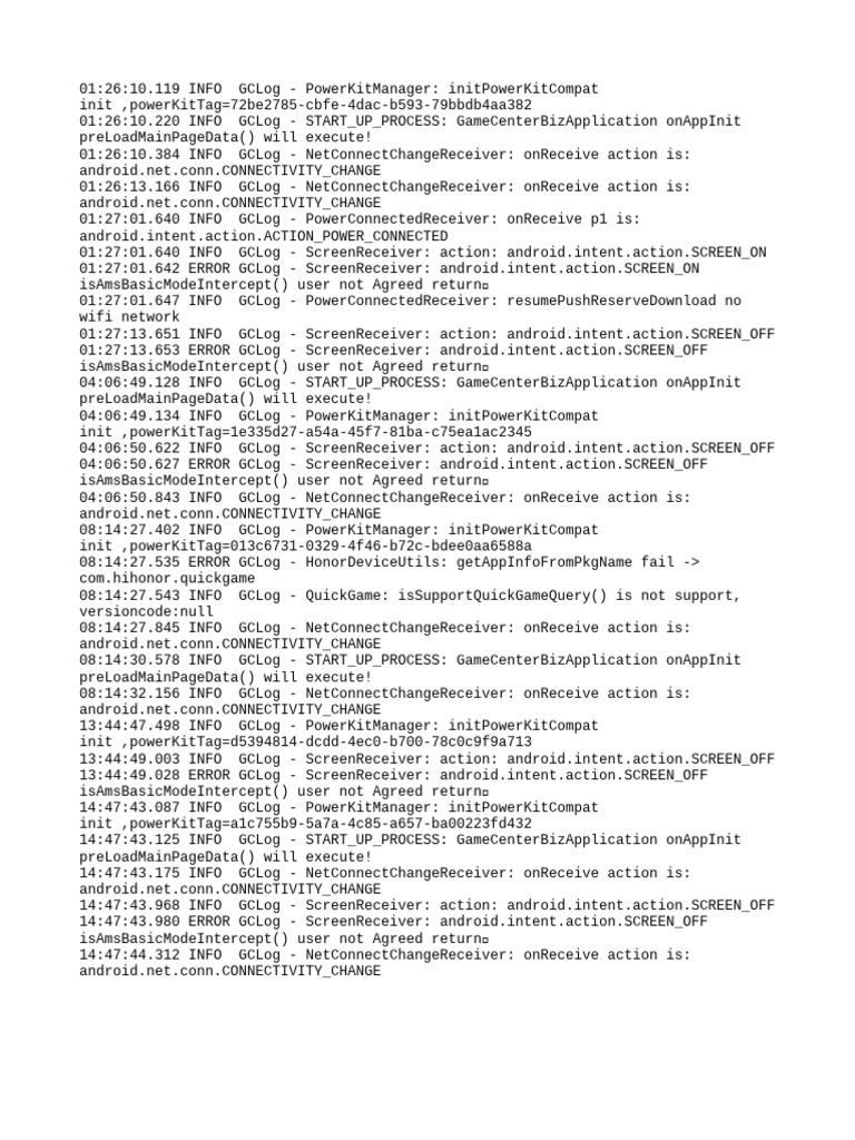 Android App Initialization Logs | PDF