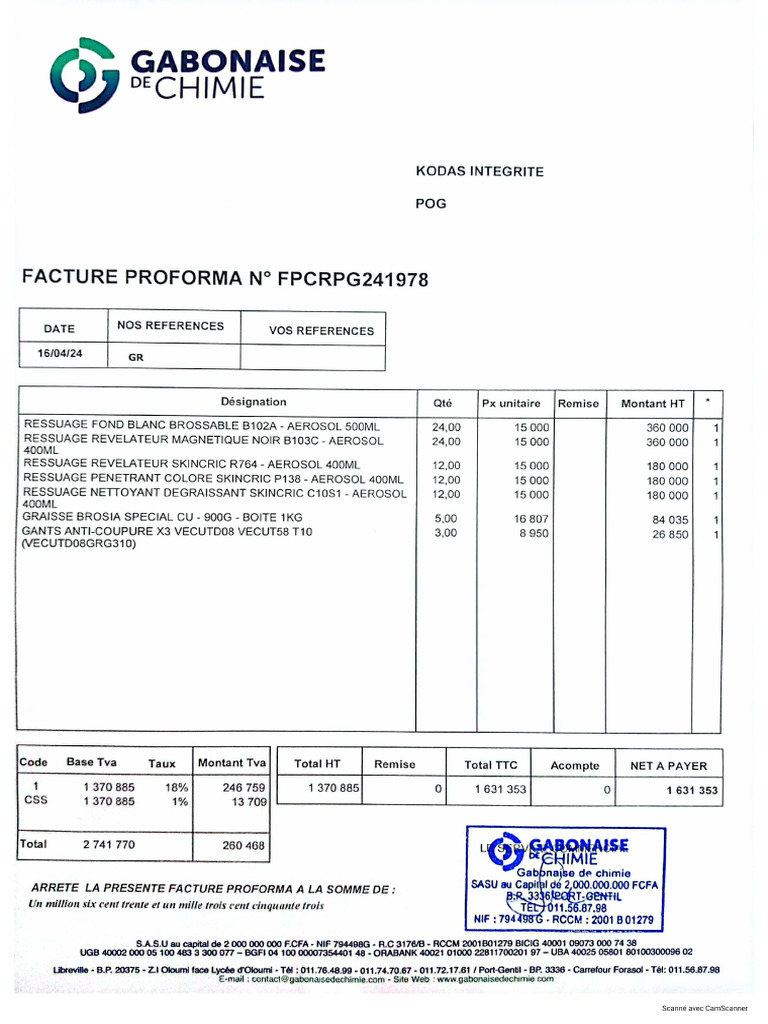 Facture Proforma | PDF