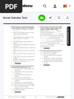 Answer Key Gatsby MC Final Test | PDF | The Great Gatsby