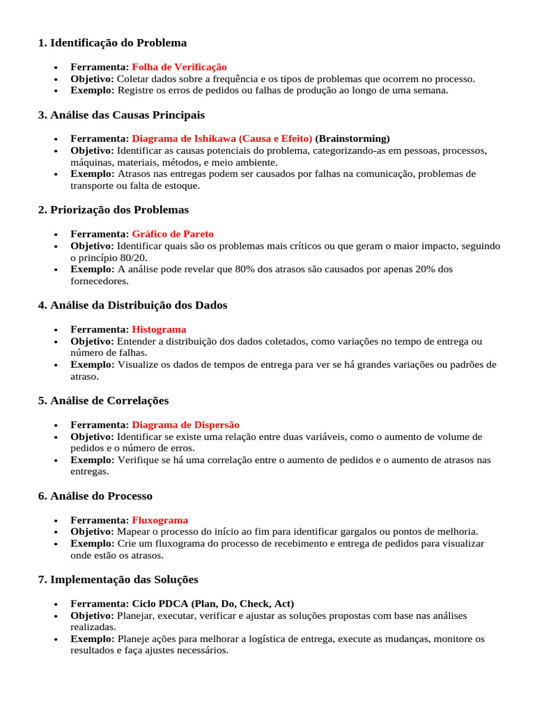 Roteiro Aula Ferramentas Da Qualidade | PDF | Histograma