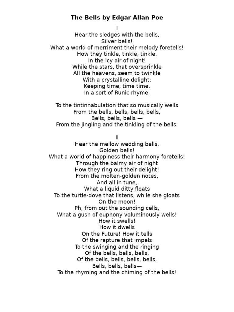 The Bells by Edgar Allan Poe | PDF | Art