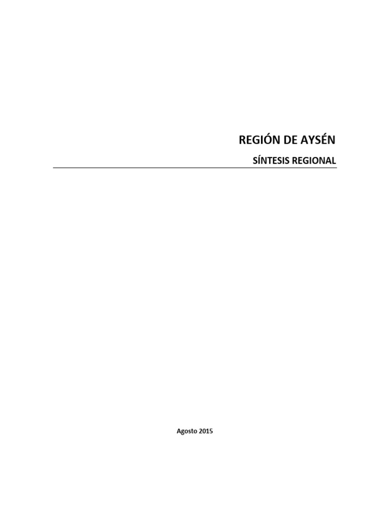 Informe Aysén Final | PDF | Chile