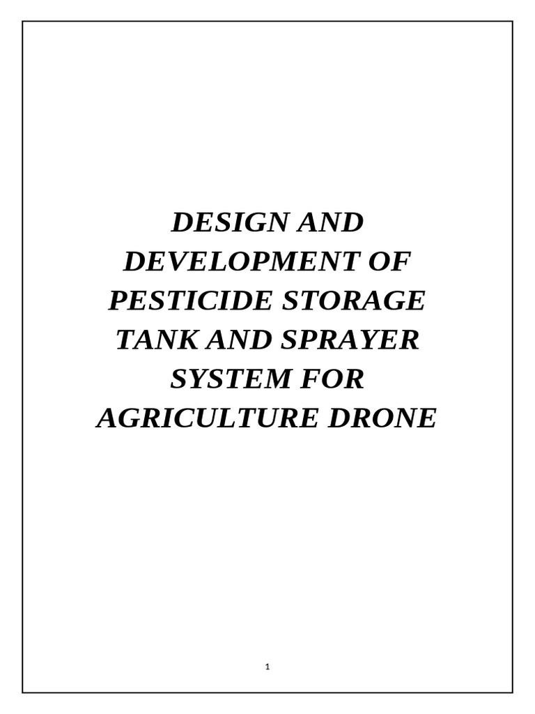 Drone Pesticide Sprayer System Design | PDF | Unmanned Aerial Vehicle ...