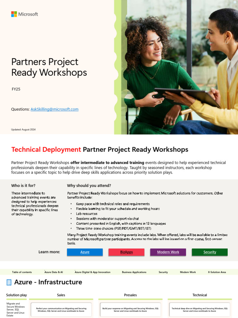 Project Ready Workshop Catalog_updated Jun 2024 | PDF | Microsoft Azure ...