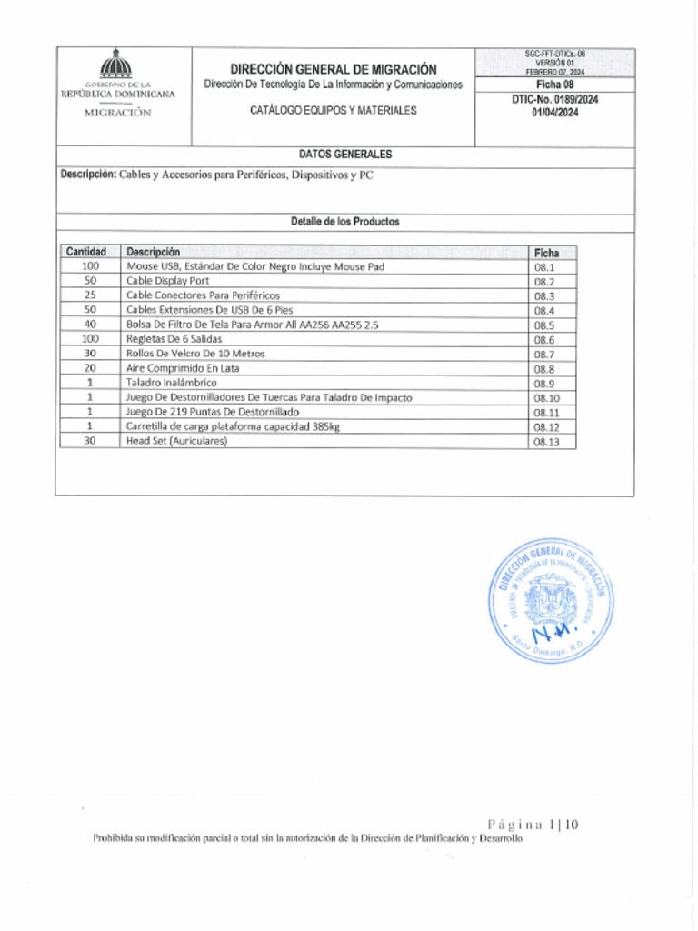 Ficha Tecnica Lote 8 | PDF