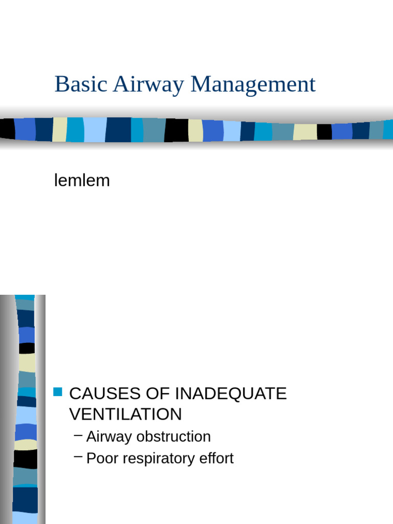 3 Basic Airway Management | PDF | Clinical Medicine | Medical Specialties