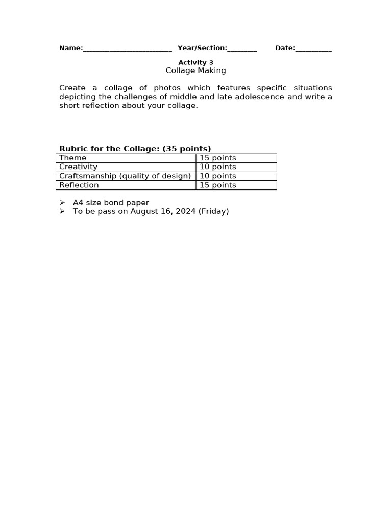 Activity 3 PERDEV | PDF | Teaching Methods & Materials | Art