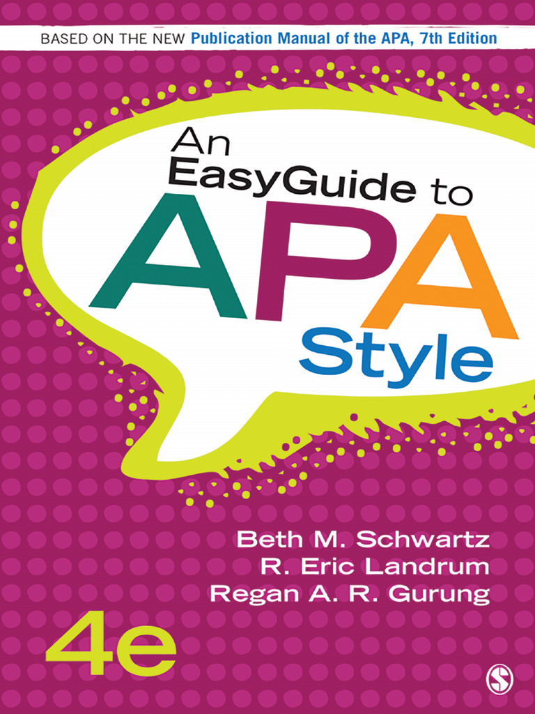 An EasyGuide To APA Style, Fourth Edition | PDF | Apa Style | Paragraph