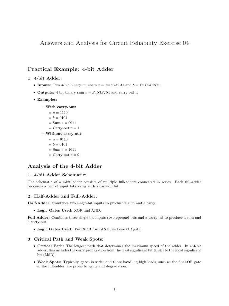 Answers_and_Analysis_for_Circuit_Reliability_Exercise_04 | PDF | Electronics | Electronic Circuits