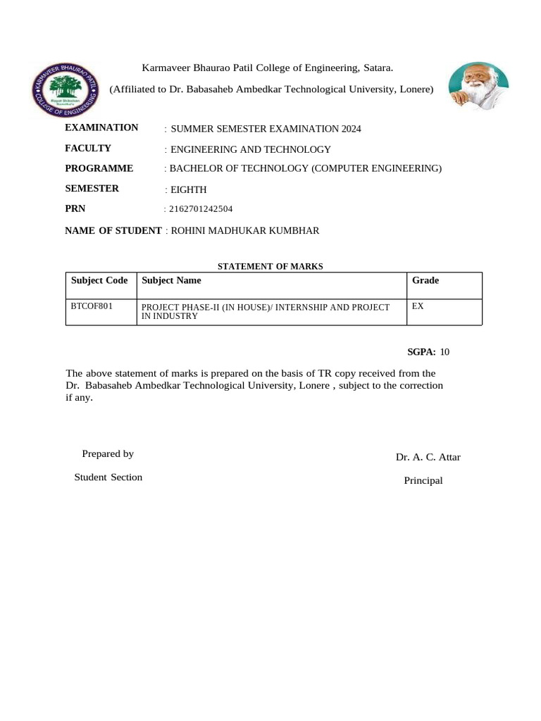 8th Sem Mark | PDF