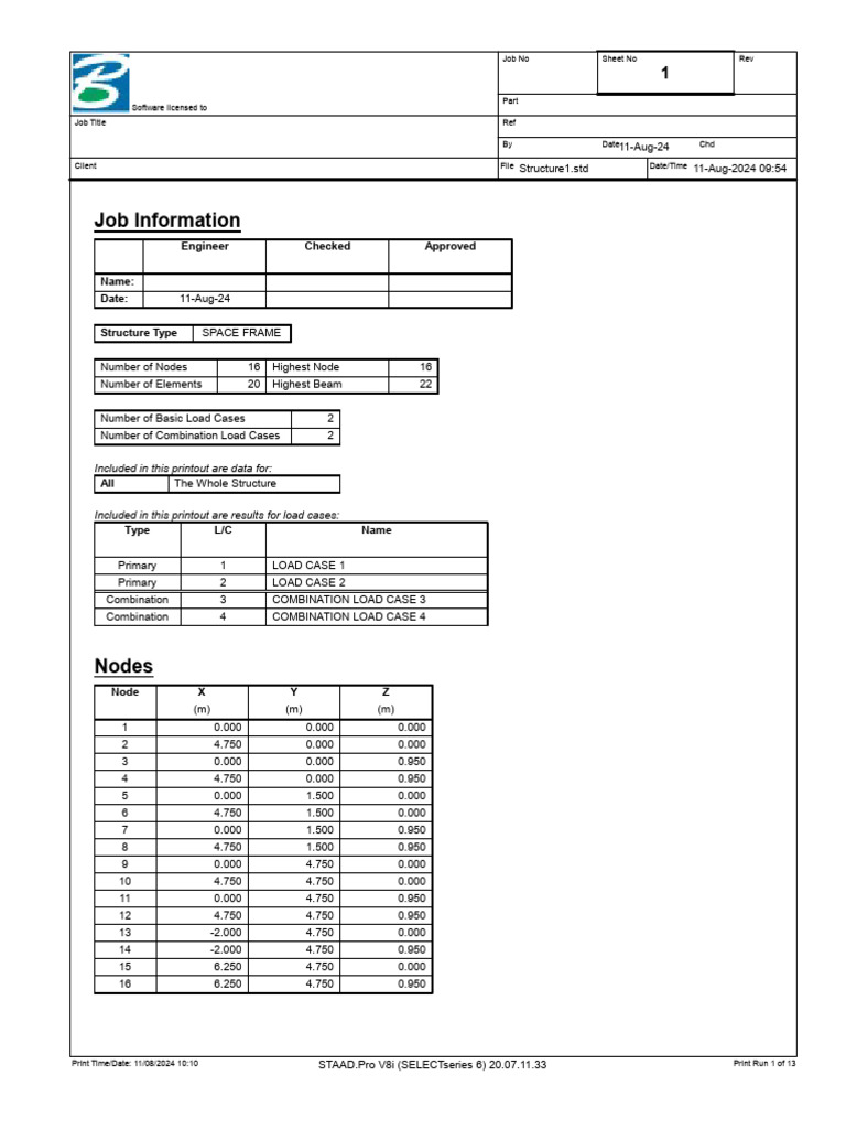Structural Analysis Report for Space Frame | PDF | Building Engineering | Civil Engineering