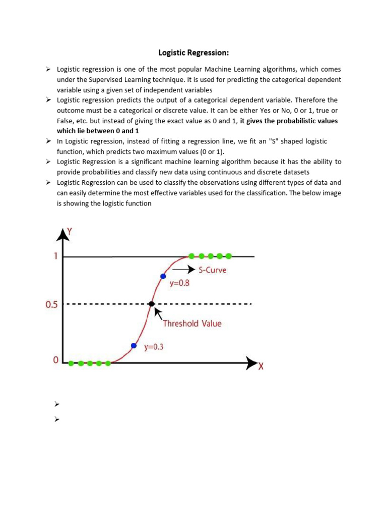 Logistic | PDF | Logistic Regression | Regression Analysis Logistic | PDF | Logistic Regression | Regression Analysis