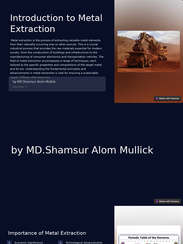 Introduction to Metal Extraction (1) | PDF | Metals | Physical Sciences