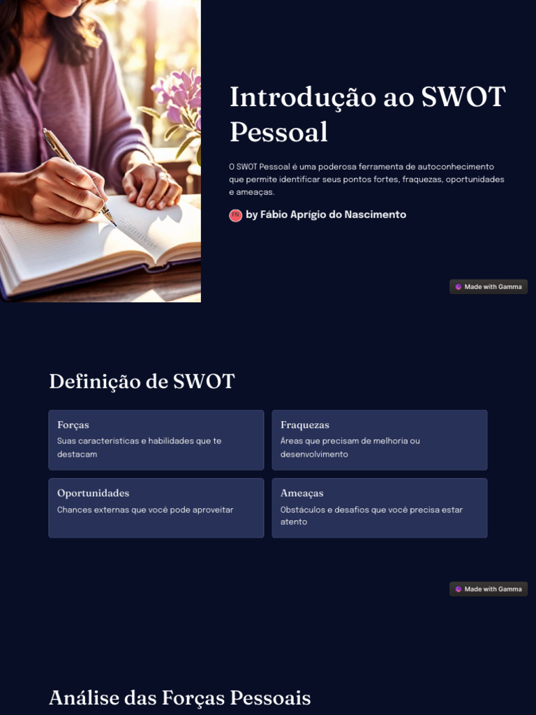 Introducao Ao SWOT Pessoal | PDF