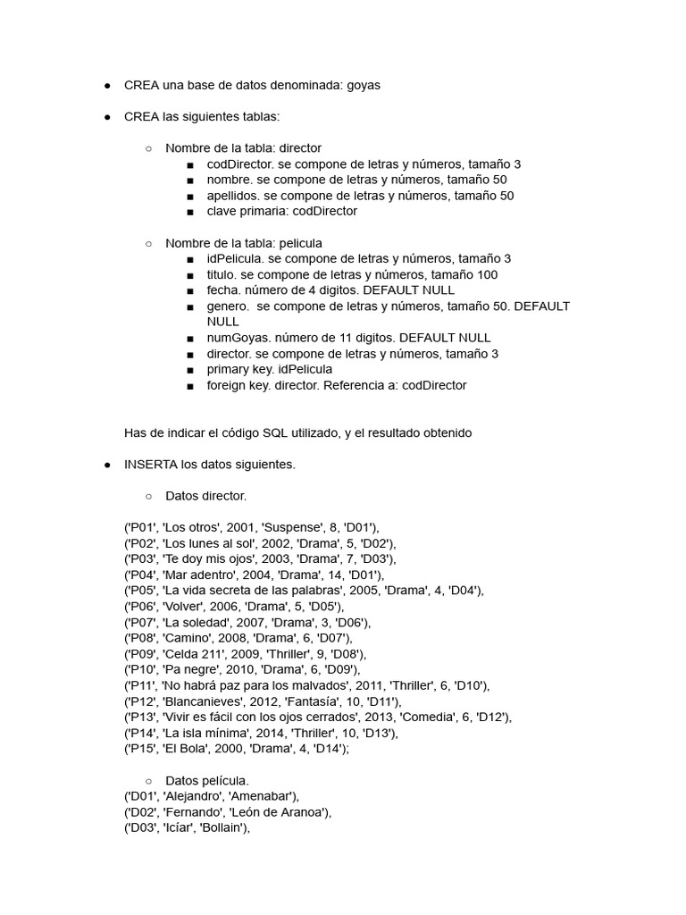 Caso de Práctico_ Bases de Datos | PDF | Datos | Bases de datos