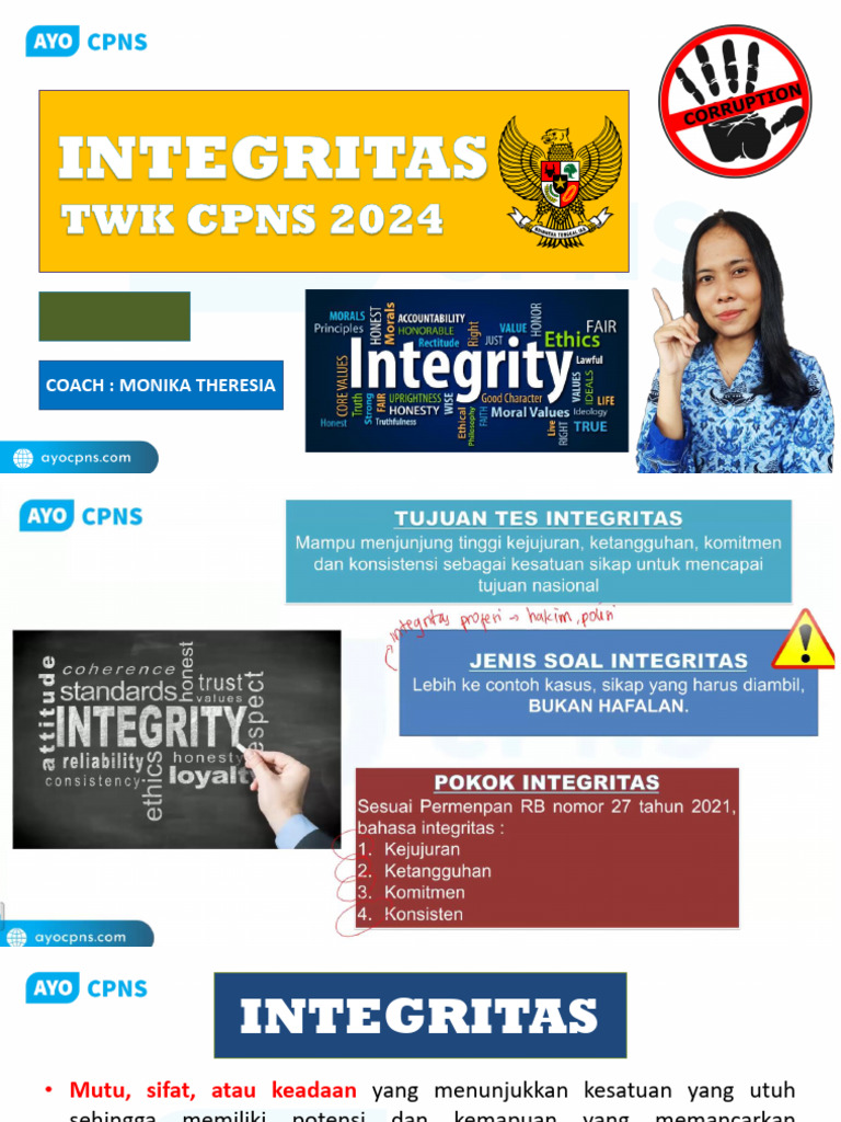 Tujuan dan Manfaat Integritas CPNS | PDF | Sains & Matematika