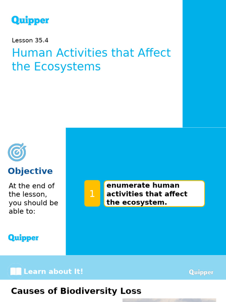 Earth and Life Science Lesson 35.4 Human Activities That Affect ...
