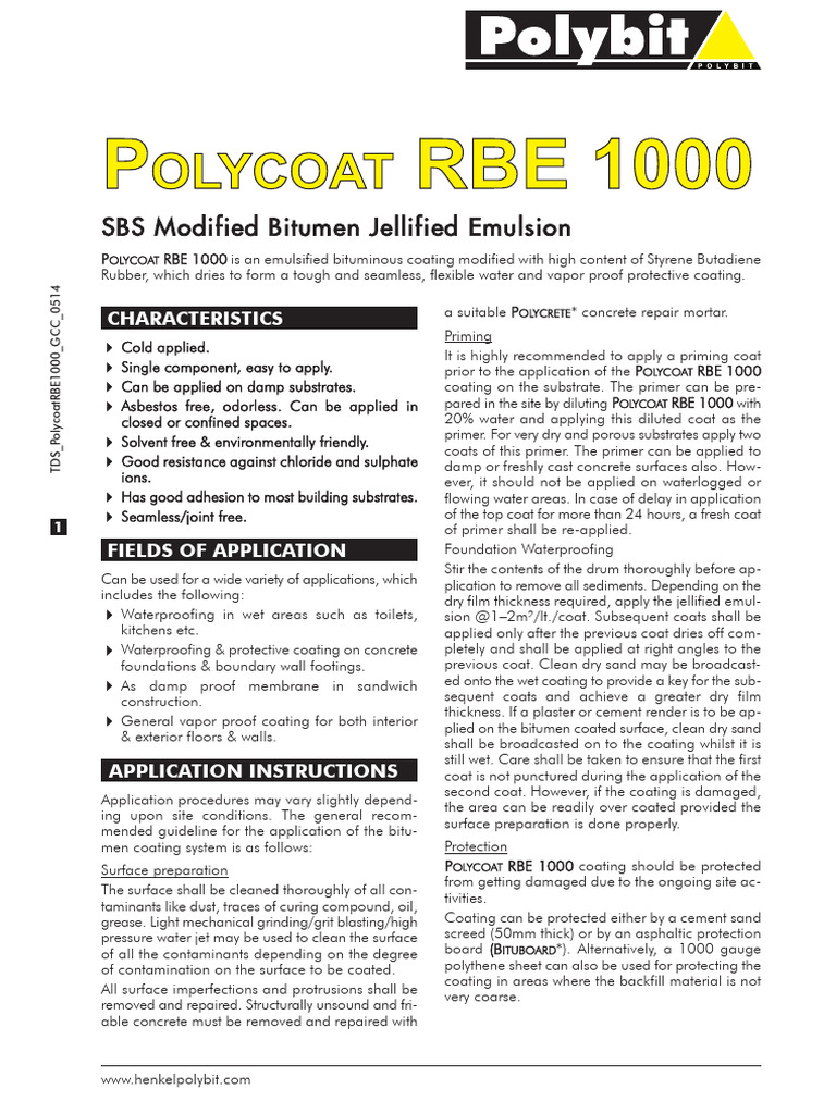 POLYCOAT_RBE1000 | PDF | Materials | Chemical Substances