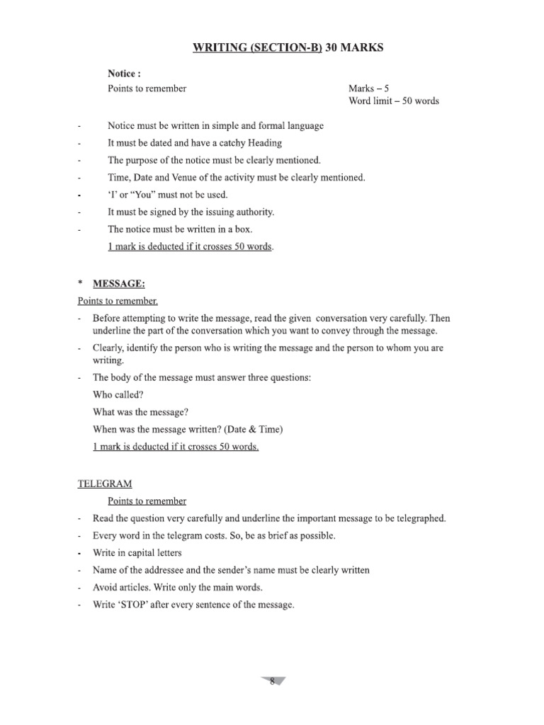 Section B Writing Notes 01 | PDF