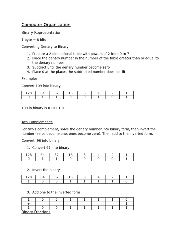 Computer Organization | PDF | Decimal | Numbers
