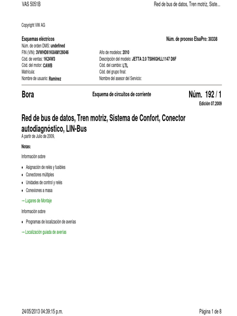 can bus BORA circuito | PDF | Relé | Ingenieria Eléctrica
