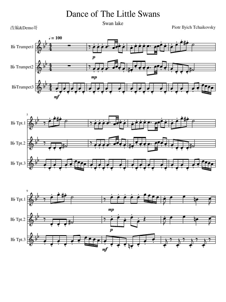 四小天鹅三重奏 Pdf Suites Concert Dance